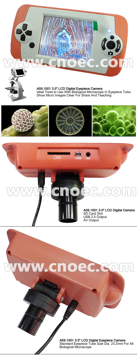 3.5" LCD Digital Microscope Accessories Eyepiece Camera , A59.1501