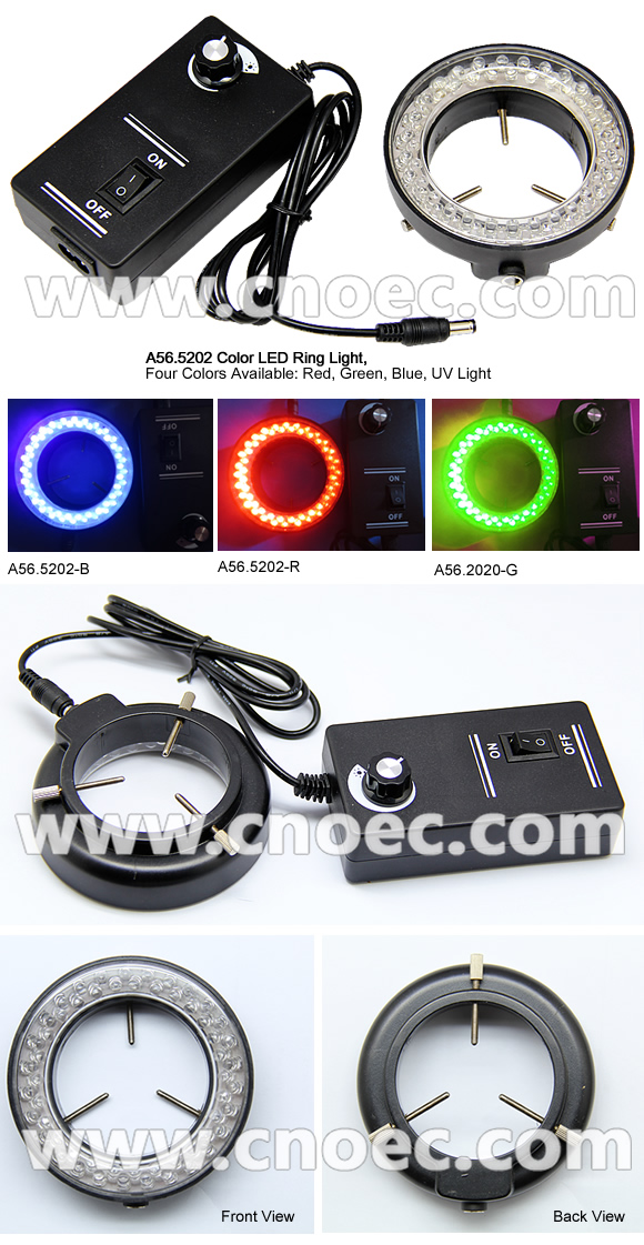 60 Microscope LED Ring Light Microscope Accessories Adjustable with UV ...