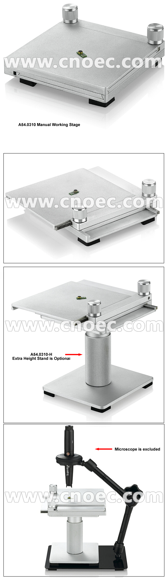 Microscope Manual Working Stage 100 x 100mm A54.0310