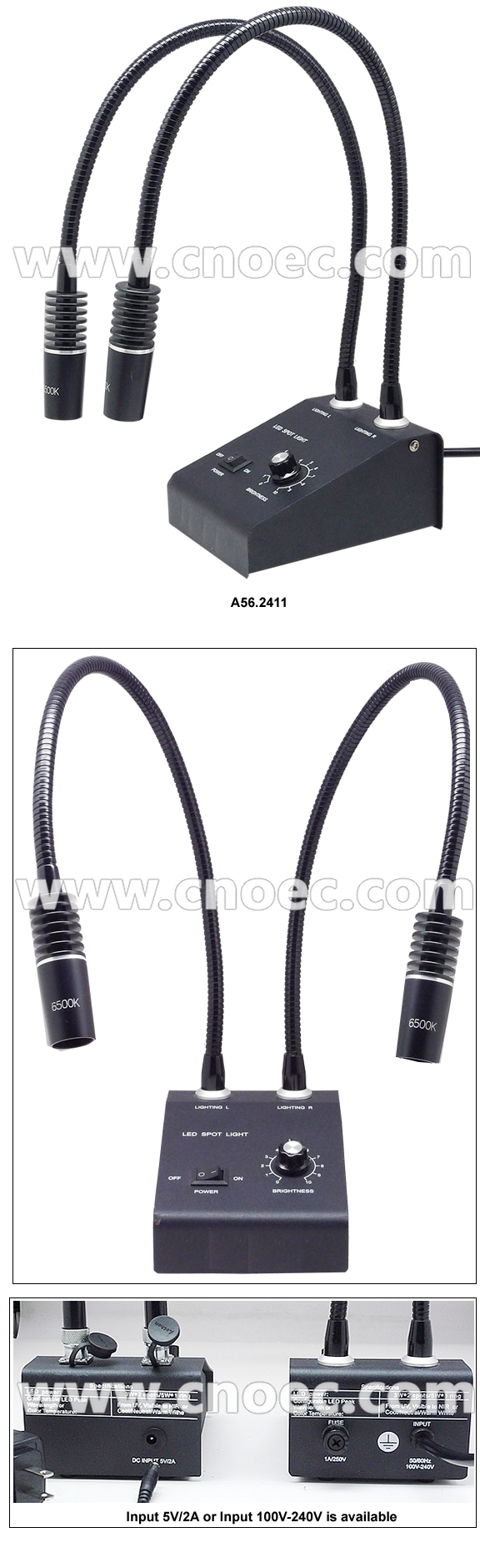 Fixed 3W LED Light Source Microscope Accessories Single Knob A56.2411