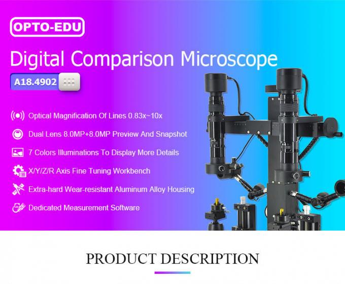 Opto - Edu Digital Comparison Microscope A18.4902 With Sony Imx274 Coms ...