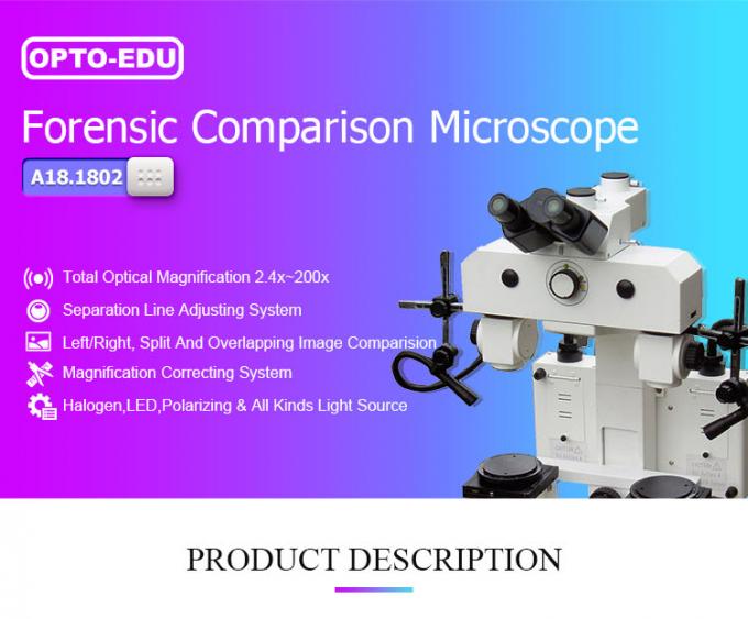 OPTO-EDU 200x Wide Field Research Forensic Comparison Microscope A18.1802