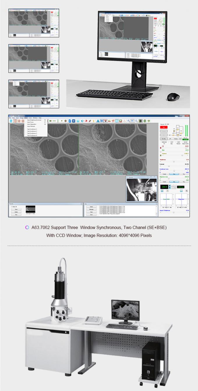 Five Axes Stage Scanning Electron Microscope Lab With Tungsten Heated ...