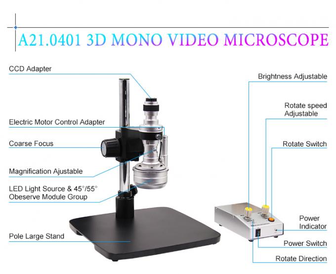 360° Rotation Electronic Industrial Digital Stereo Microscope Mobile ...