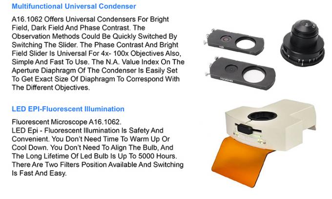 OPTO EDU A16.1062 Infinity Binocular Trinocular Led Fluorescent ...