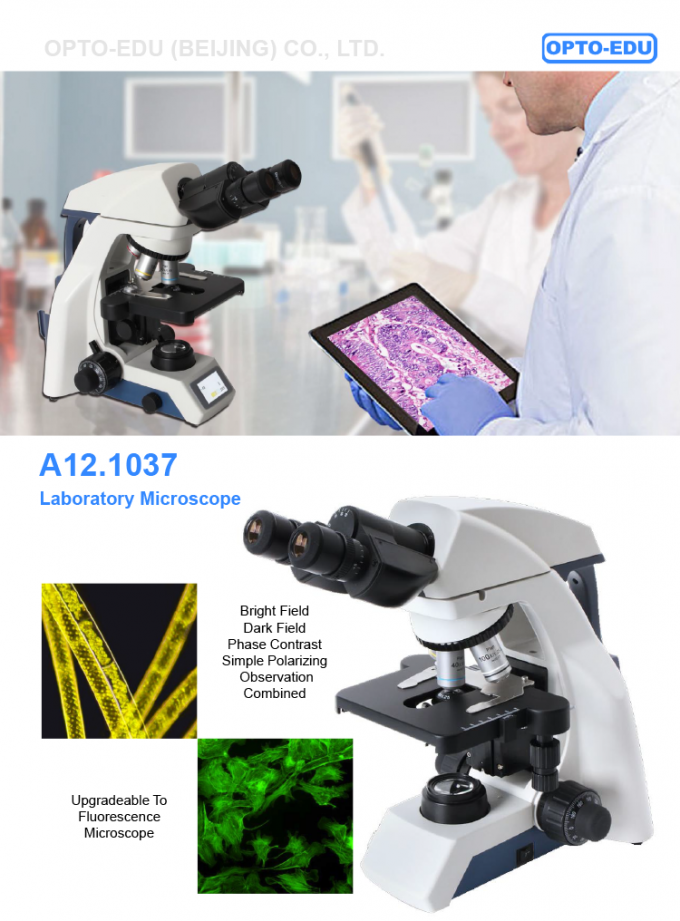 A12.1038 OPTO EDU Laboratory Microscope LCD Screen Base 3W LED Green Filter
