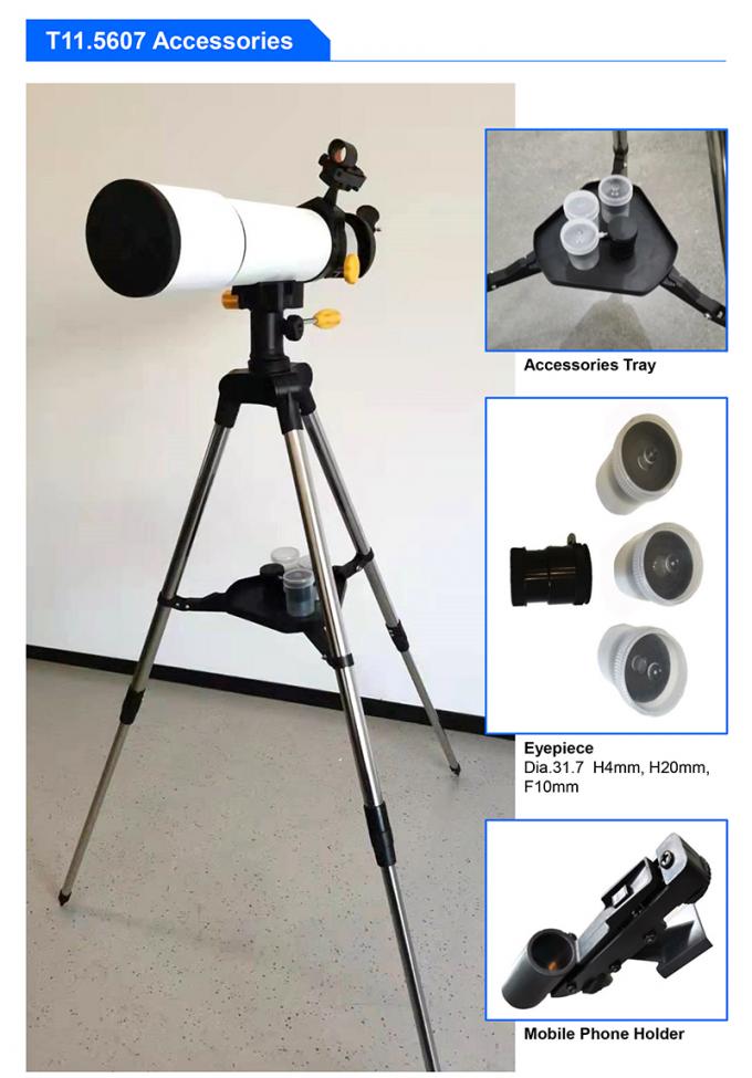 Opto Edu T11 5607 Astronomical Refracting Telescope Focal Length 500mm D70