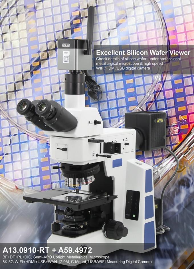 APO DIC Metallurgical Optical Microscope Halogen Lamp Illumination