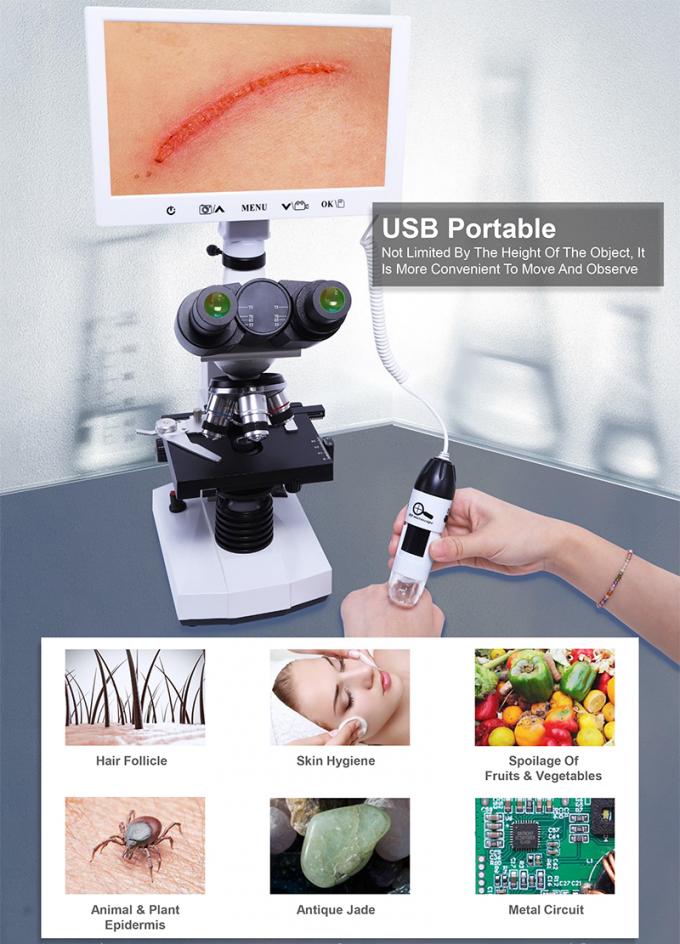 Cmos Sensor 30 Fps Lab Handheld Digital Microscopes