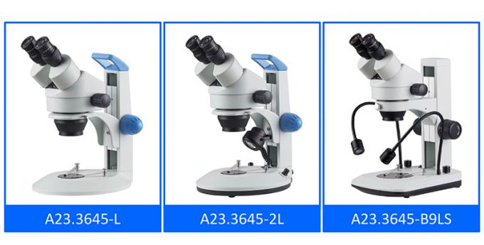 A23.3645 Opto Edu Trinocular Stereo Microscopes Magnification 7-45x