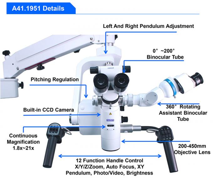 Dual Head Neurosurgery Brain Surgery ENT Operating Microscope
