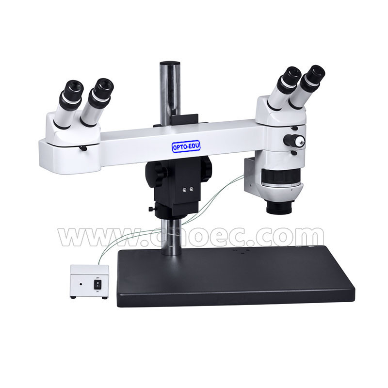 Zoom Dual Viewing Stereo Optical Microscope Continous Parallel Optical ...