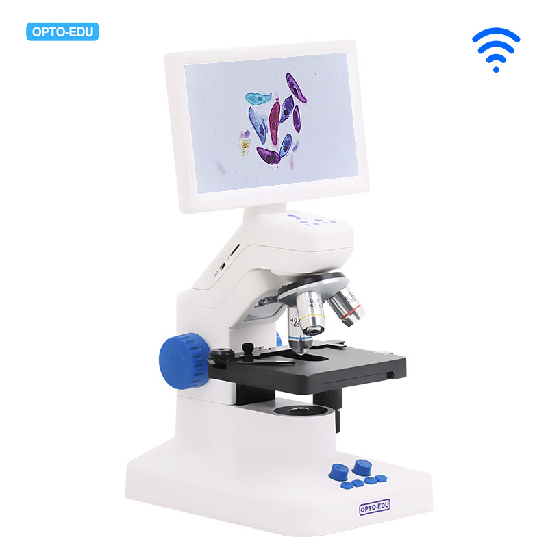 OPTO EDU A33.5130 Rechargeable Microscope With 7'' Display TF Card And ...