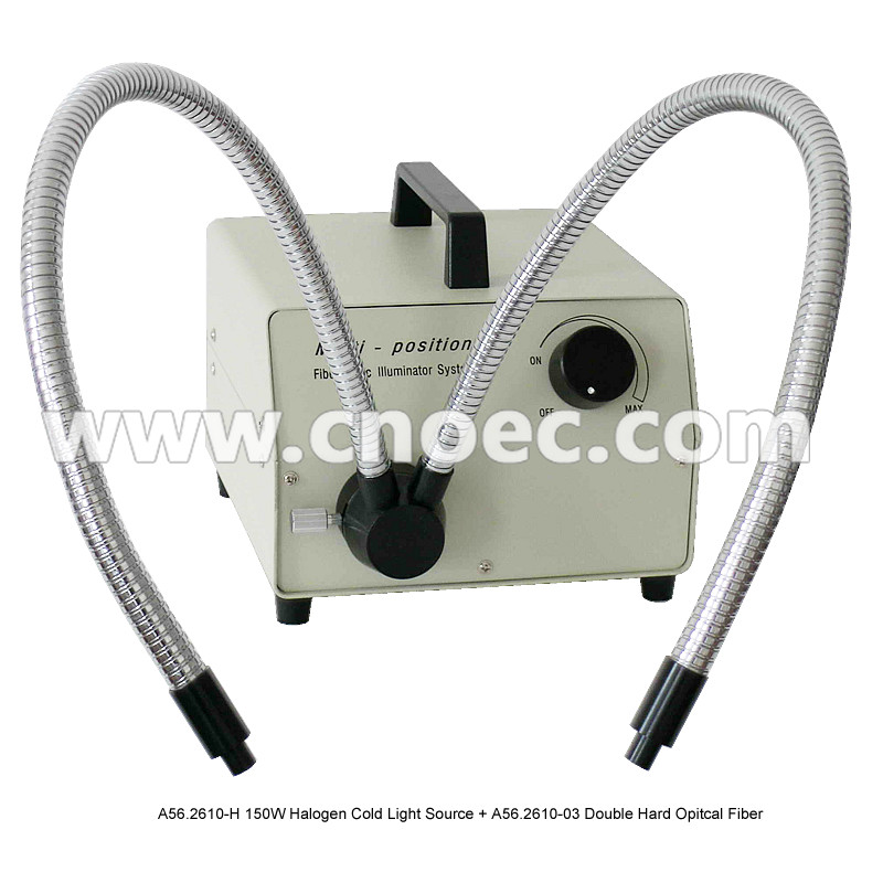 Double Light Guide 150W Halogen Cold Light Source Microscope ...