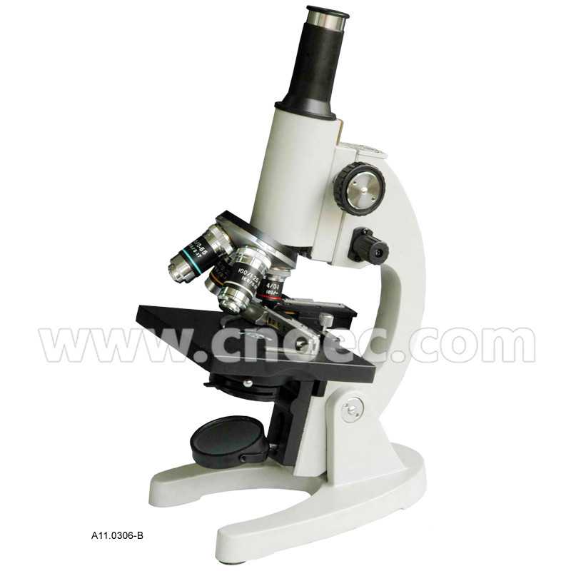 Vertical Monocular Head Biological Microscope with 5 holes diagram ...